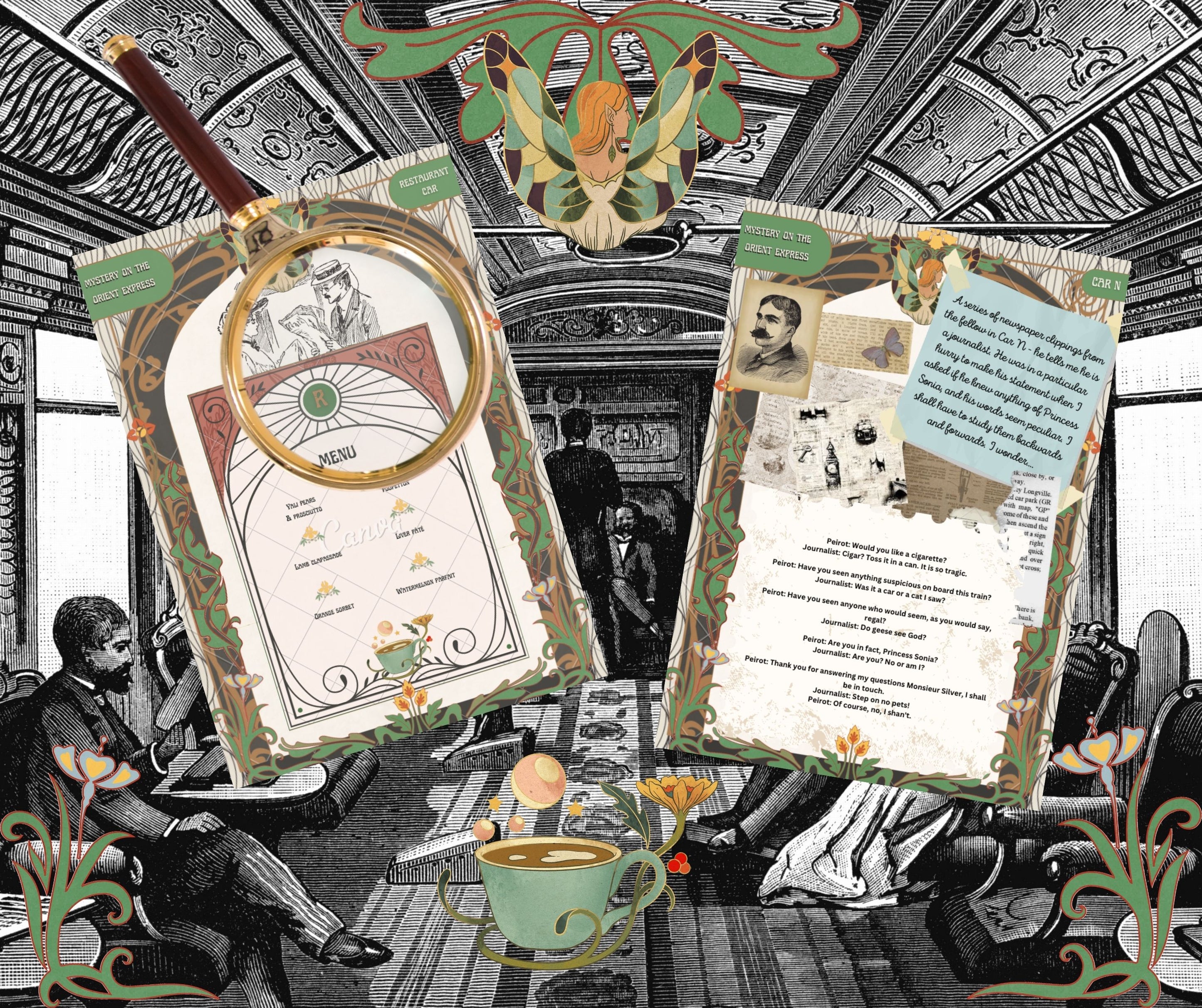 Mystery on the Orient Express Escape Room - Printable Birthday Party G ...